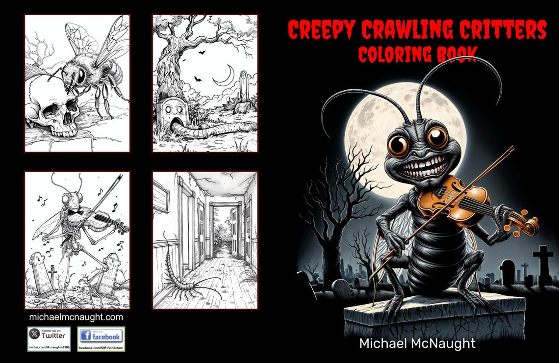 Creepy Crawling Critters Coloring Book - Etsy