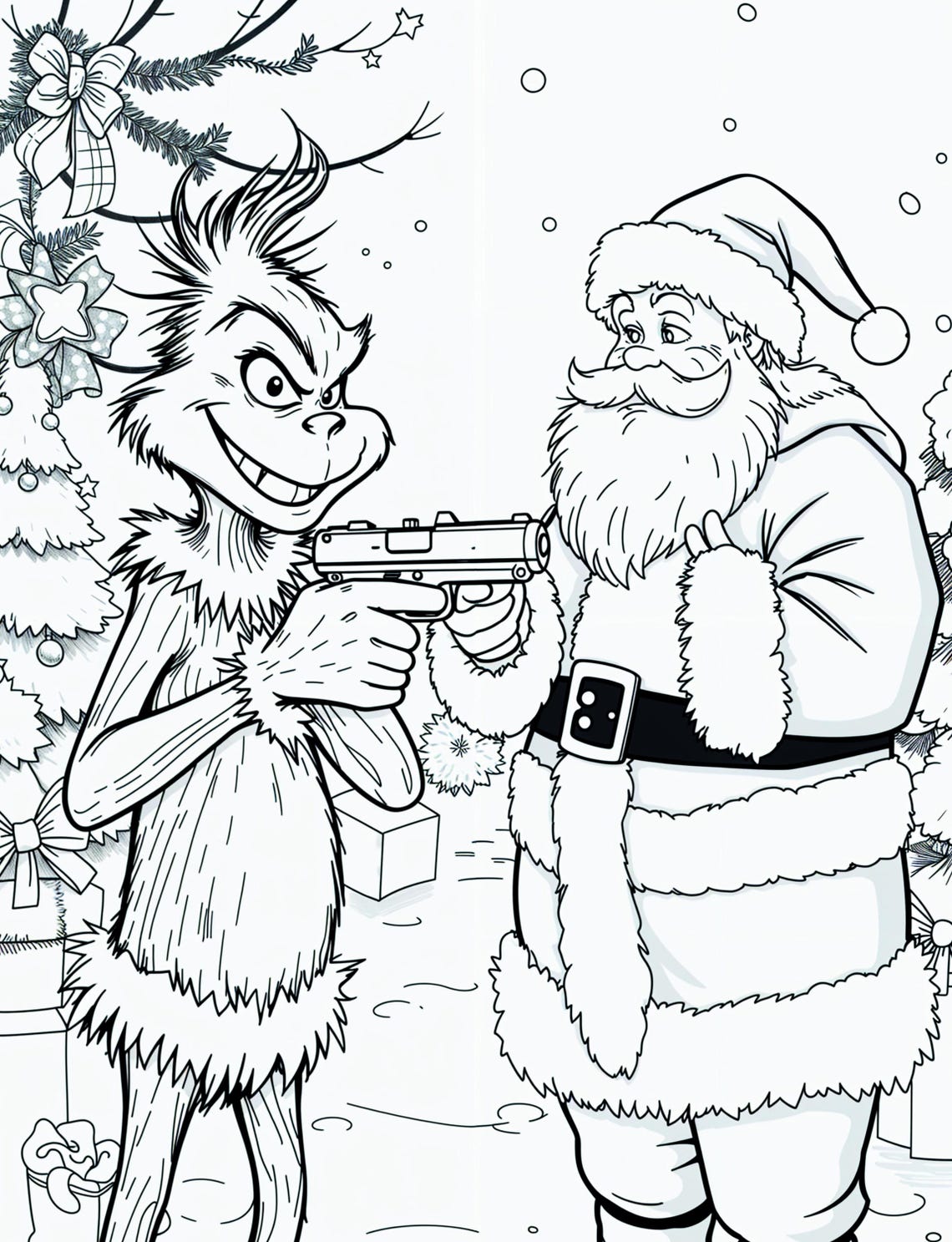 The Grinch Gone Wild: A Christmas Shenanigans Coloring Book - Etsy