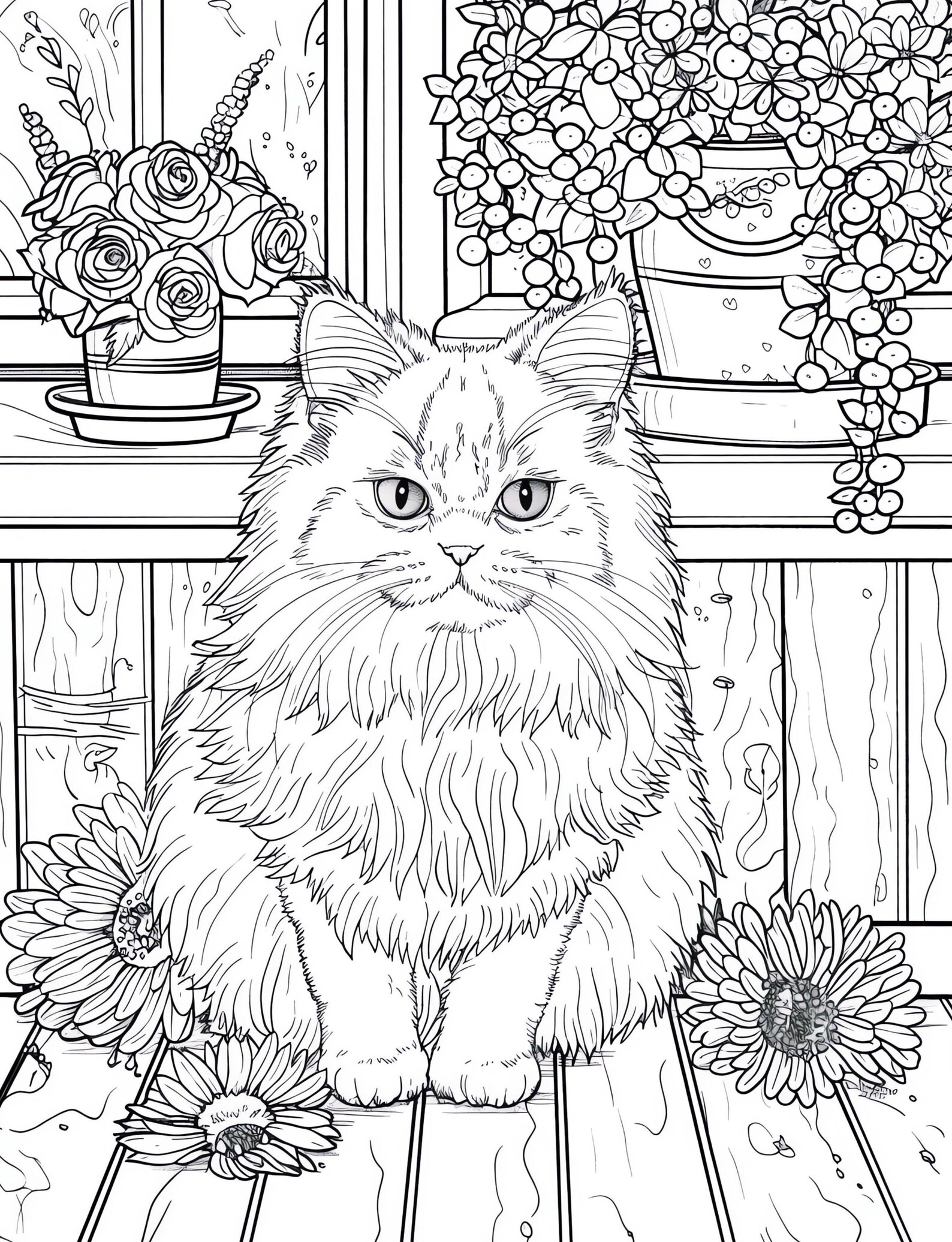 Coloring the Pussycat: A Coloring Book for the Felis Catus Lovers - Etsy