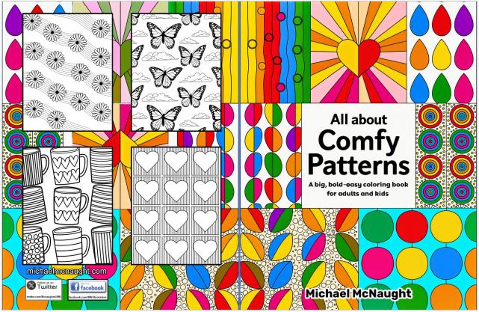 All About Comfy Patterns: A Big, Bold-easy Coloring Book for Adults and ...