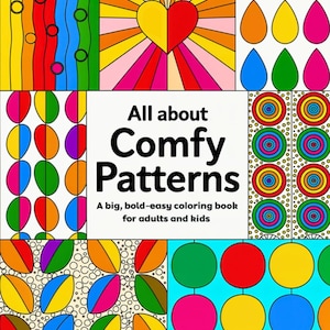 All About Comfy Patterns: A Big, Bold-easy Coloring Book for Adults and ...