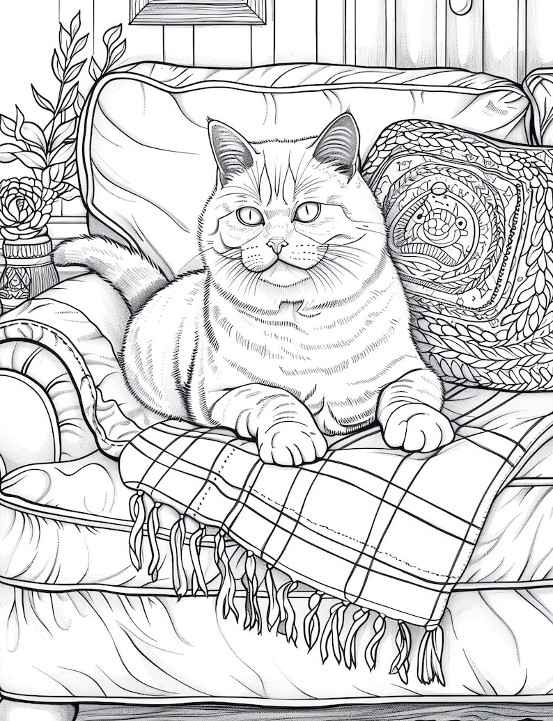 Coloring the Pussycat: A Coloring Book for the Felis Catus Lovers - Etsy