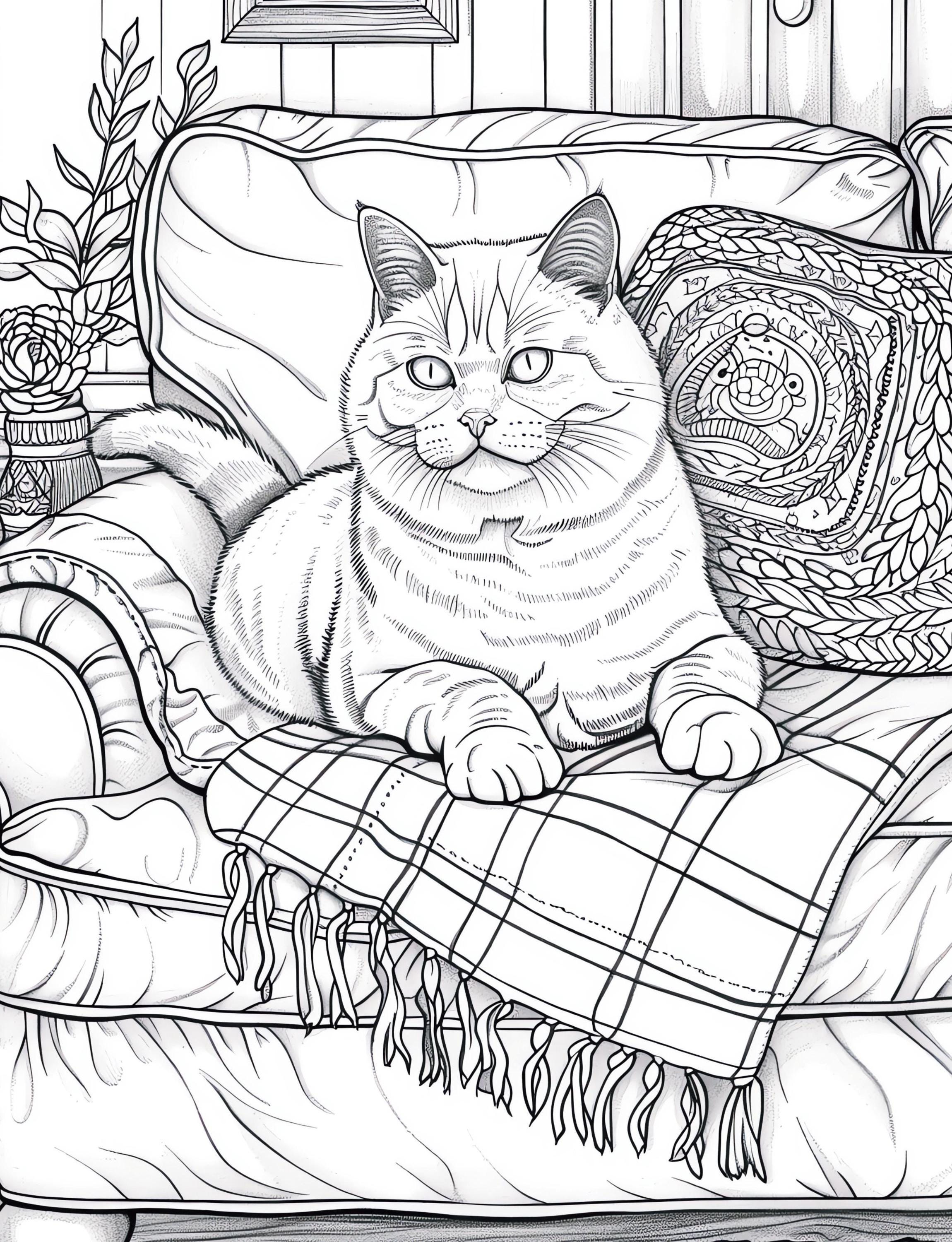 Coloring the Pussycat: A Coloring Book for the Felis Catus Lovers - Etsy