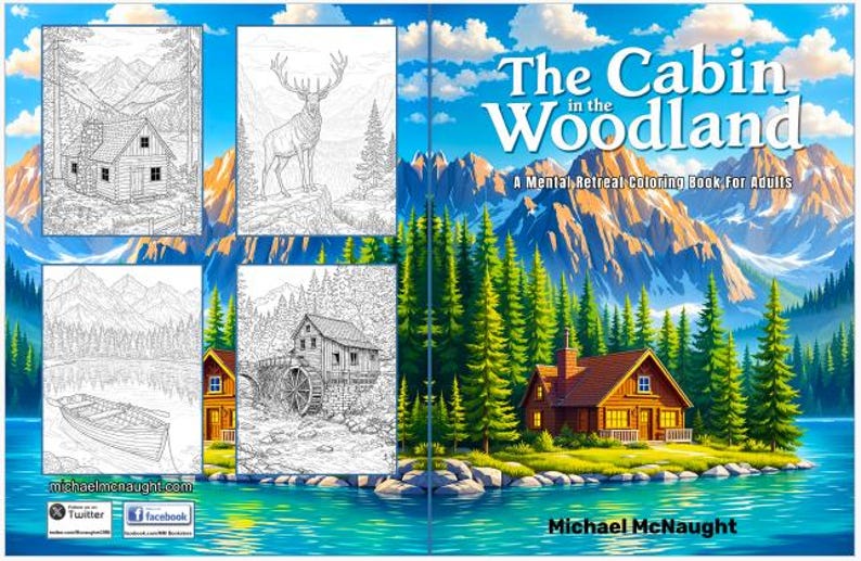 The Cabin in the Woodland: A Mental Retreat Coloring Book for Adults - Etsy