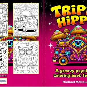 Trippy Hippie: A Groovy Psychedelic Coloring Book for Adults - Etsy