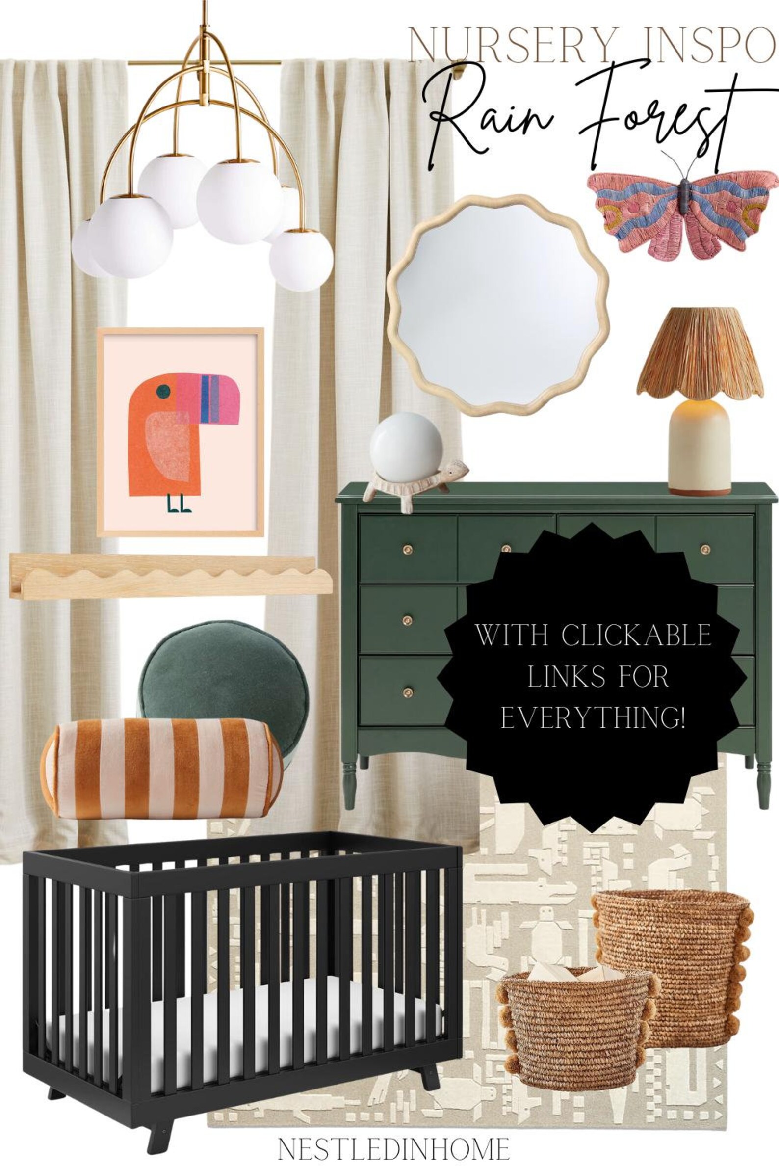 Nursery Mood Board | Rain Forest/ Jungle Inspo | Interior Design ...