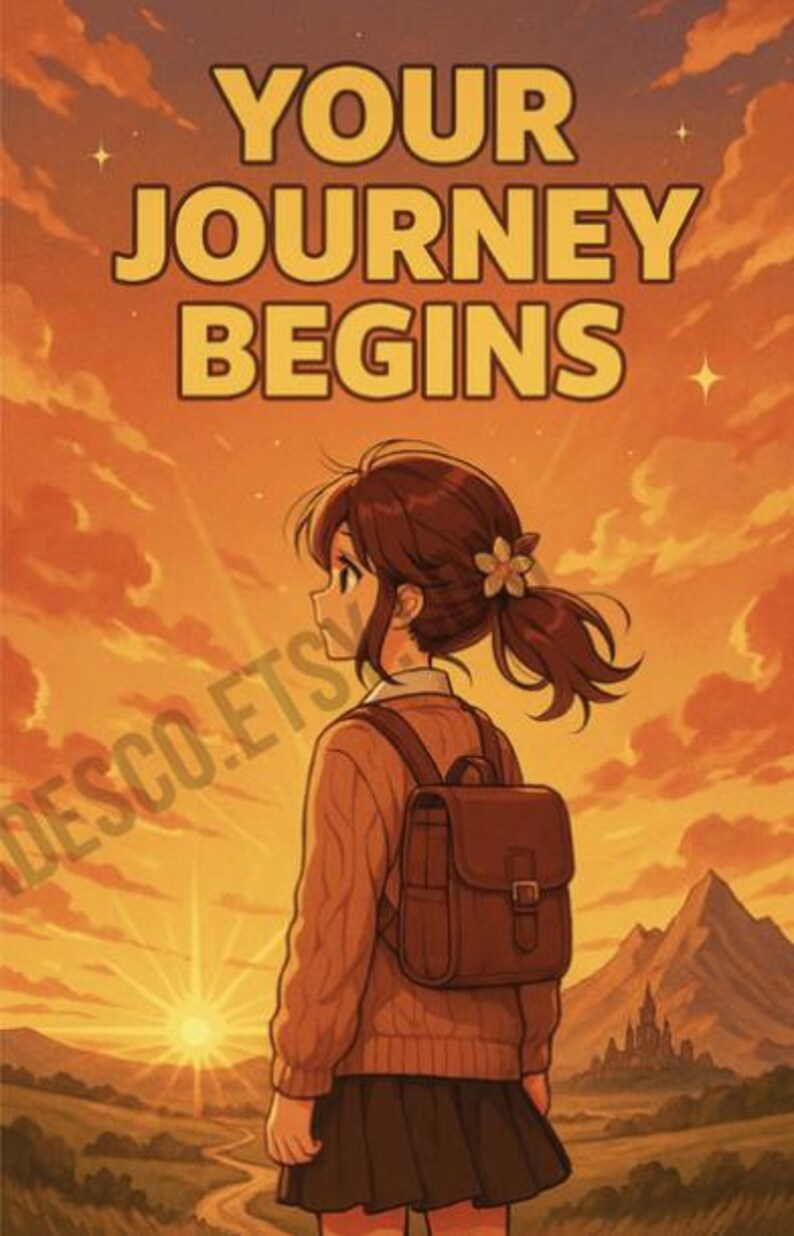 Female Anime Graduation Card | Journey| Printable PDF Card - Etsy