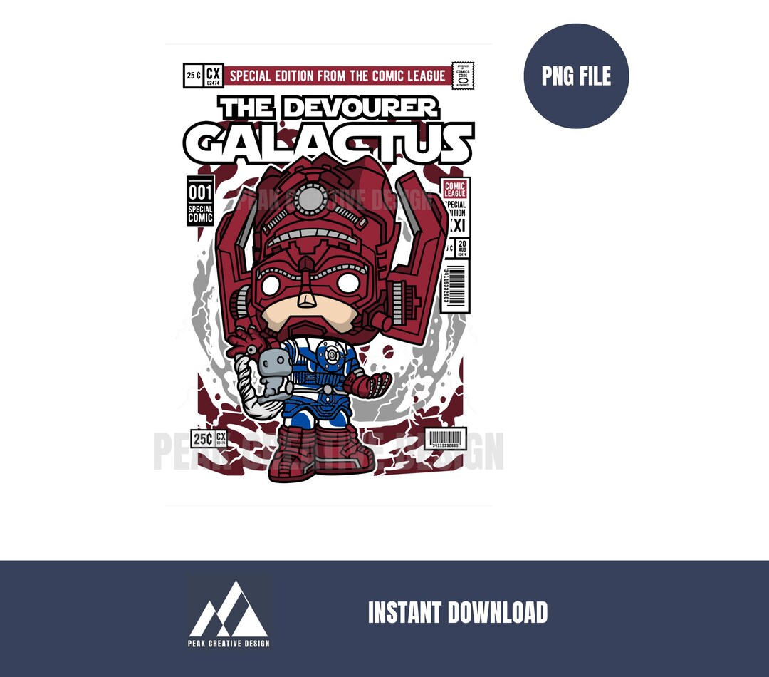 Galactus Comic Style PNG | the Devourer Digital Download | Marvel ...