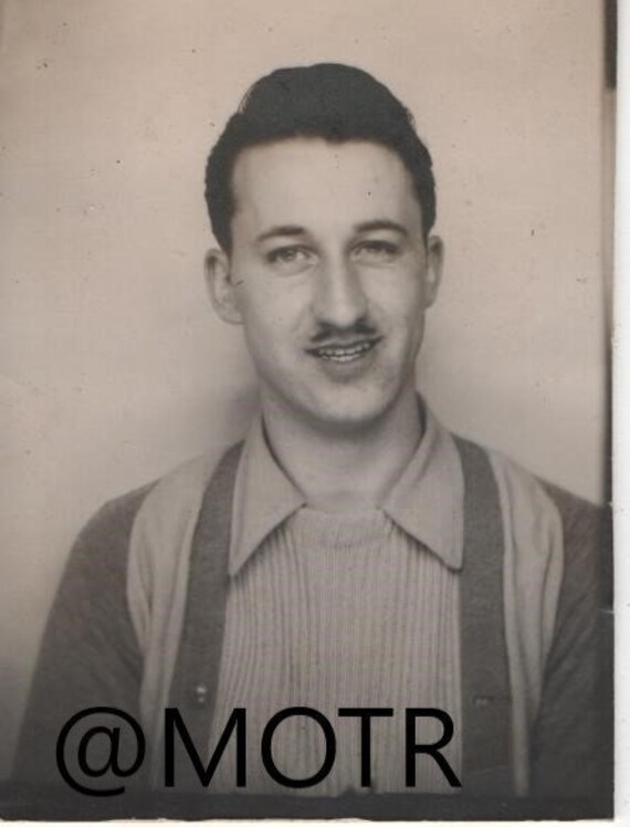 Found Photo Johnny With a Moustache Original Photobooth - Etsy