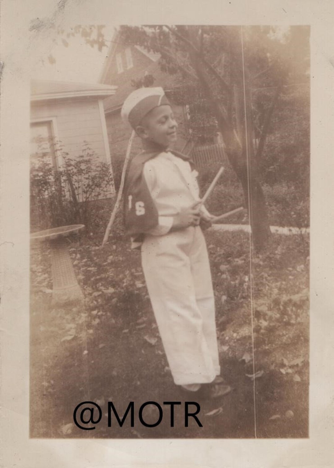 1940's Band Conductor Boy in Halloween Costume Original Vintage Photo ...