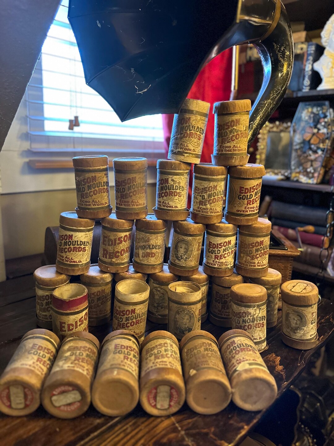 Antique Edison Wax Cylinder Records for Phonograph - Etsy