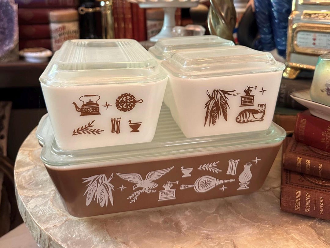 Early American Pyrex Refrigerator Set - Etsy