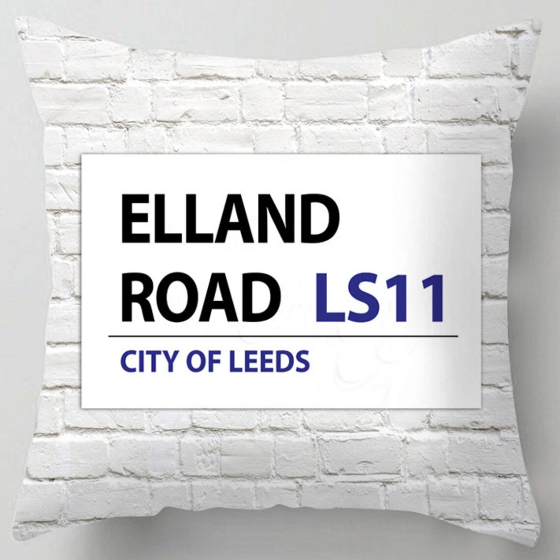 Elland Road Leeds United football club street sign cushion / | Etsy