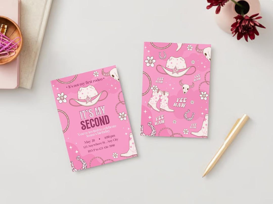 It’s Not My First Rodeo It’s My Second Birthday Party Invitation ...