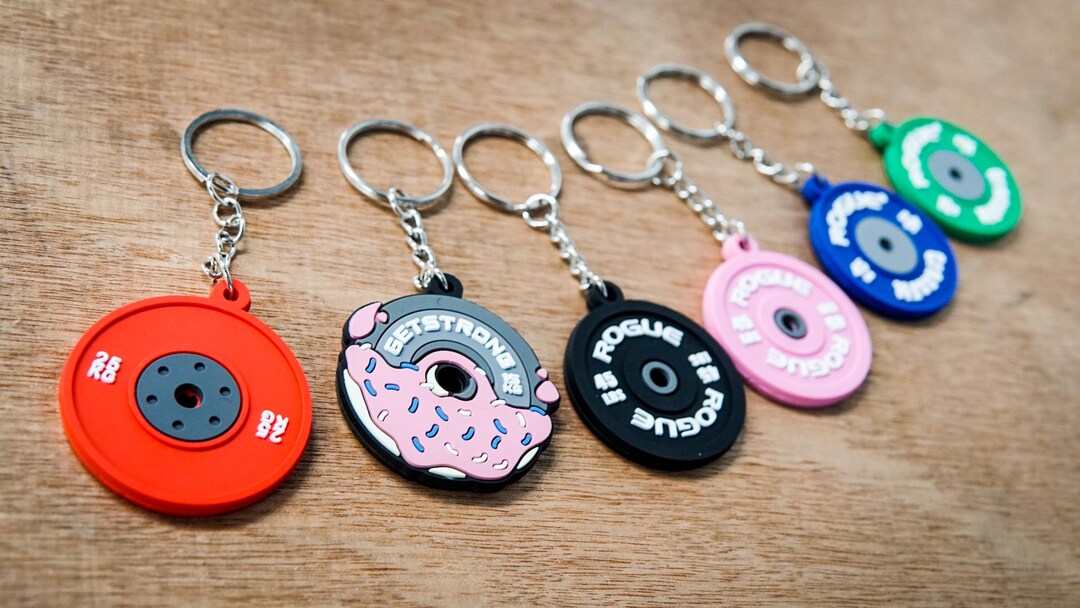 OLYMPIC PLATE GYM Keyring // Gym Gift, Key Chain // Gift for Him // Key ...