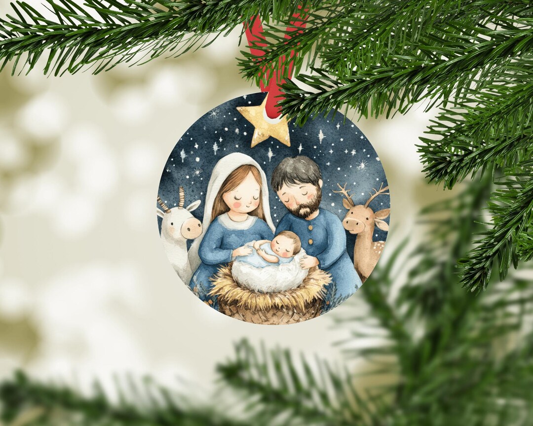 Nativity Ornament Christmas Nativity Scene Ornament, Christian Ornament ...
