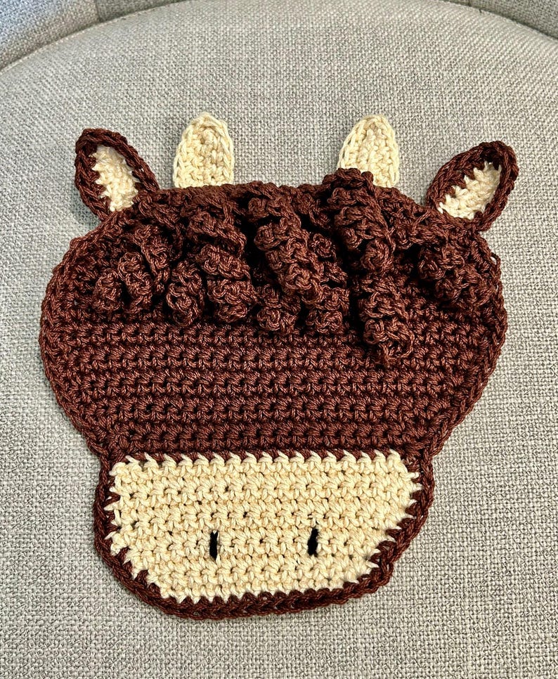 Crochet Potholders | Hot Pads - 'COW Collection' | Countertop Table ...