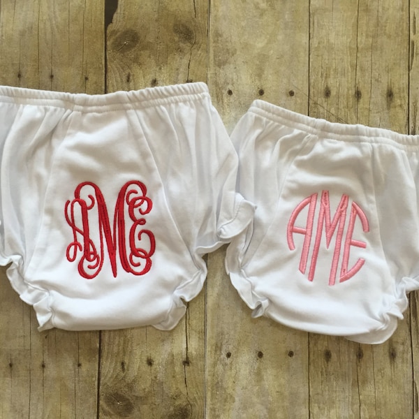 Monogrammed Diaper Cover for Girls - Etsy