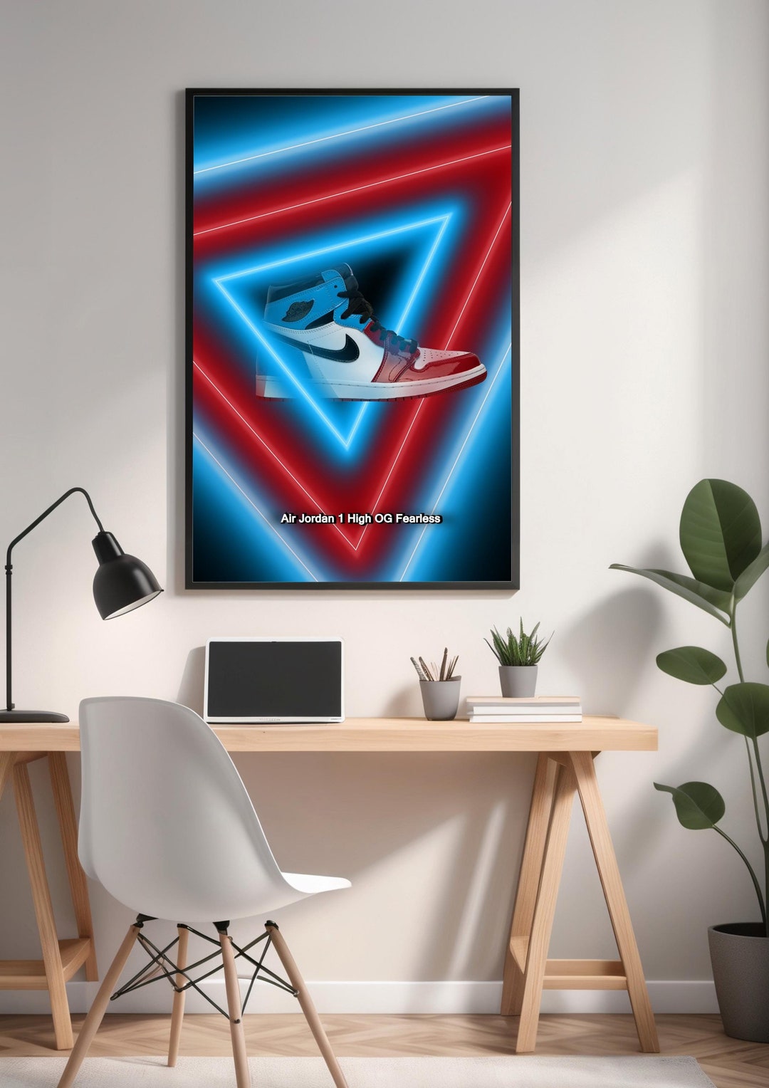 A4 Air Jordan 1 High OG Fearless Poster_nike Poster_sneaker Art Deco ...
