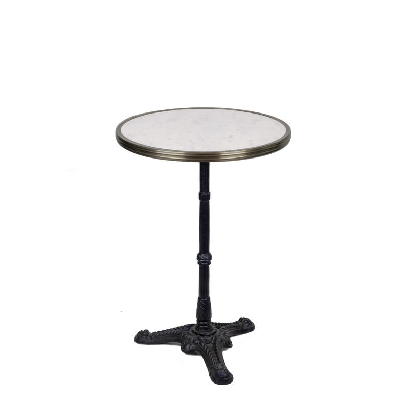 20" French Italian Carrara Marble Bistro Table by BONNECAZE - Etsy