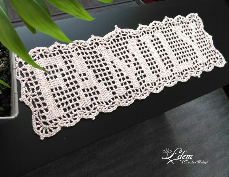 Personalized Crochet Name Doily. Custom Family Name, Last Name, Letter ...
