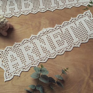 Personalized Crochet Name Doily. Custom Family Name, Last Name, Letter ...