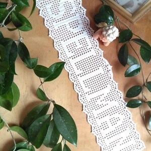 Crochet Name Doily, Personalized Family Name Banner * Heirloom Gift ...