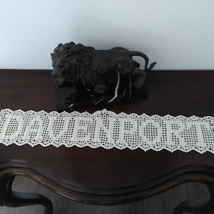 Personalized Crochet Name Doily. Custom Family Name, Last Name, Letter ...