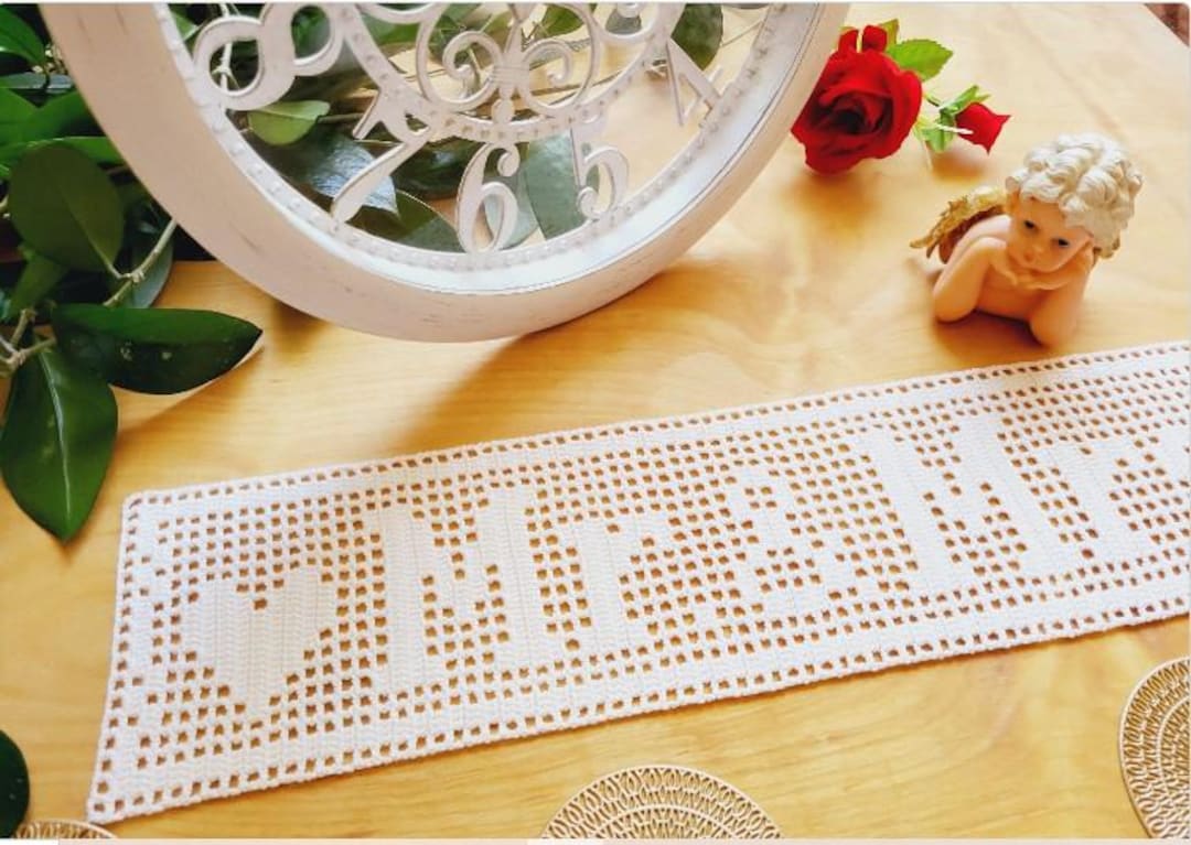 Crochet Name Doily, Personalized Family Name Banner * Heirloom Gift ...