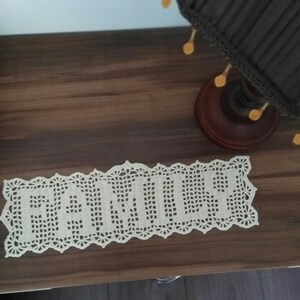 Personalized Crochet Name Doily. Custom Family Name, Last Name, Letter ...
