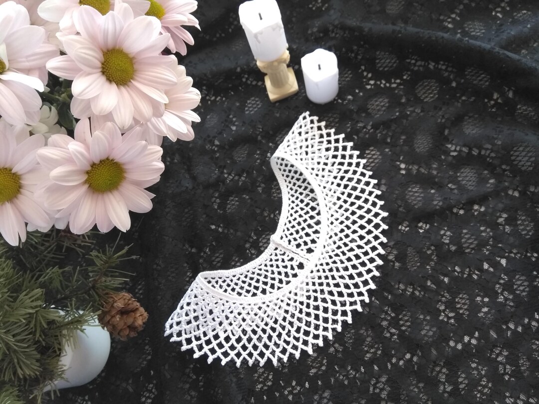 RBG Dissent Collar. Ruth Bader Ginsburg Crochet Collar Necklace ...