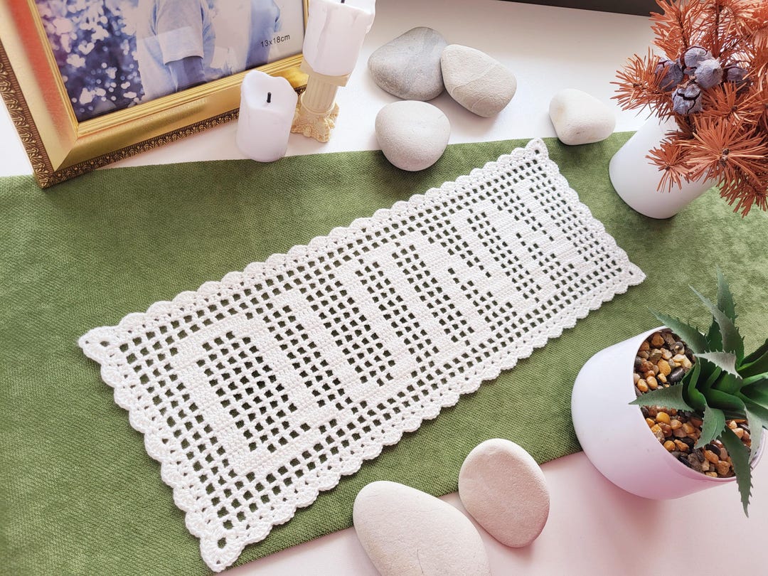 Personalized Crochet Name Doily. Custom Family Name, Last Name,letter ...