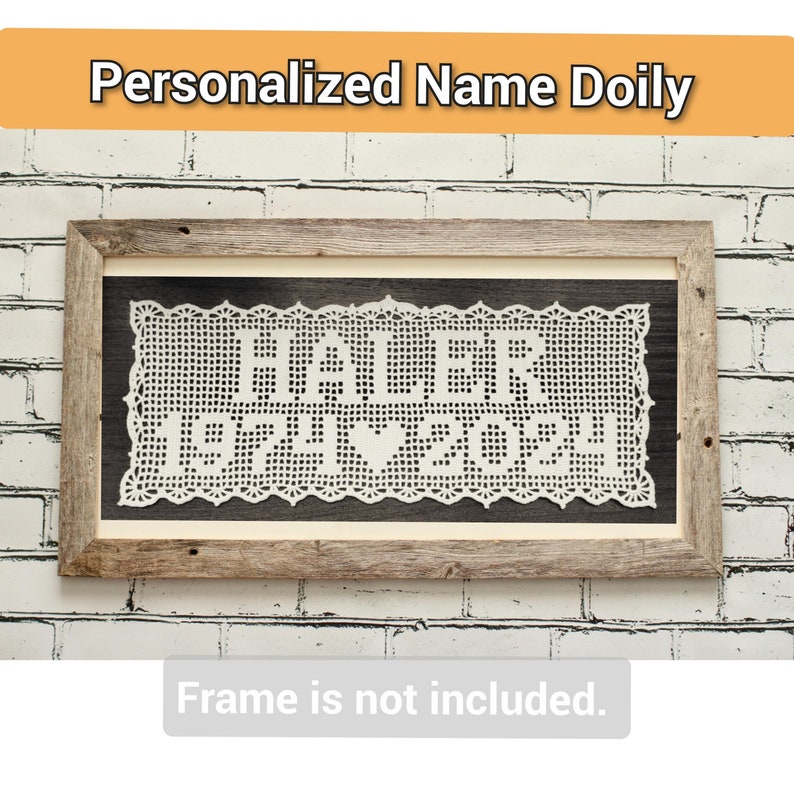 Personalized Crochet Name Doily. 50th Anniversary Gift * Custom Family ...