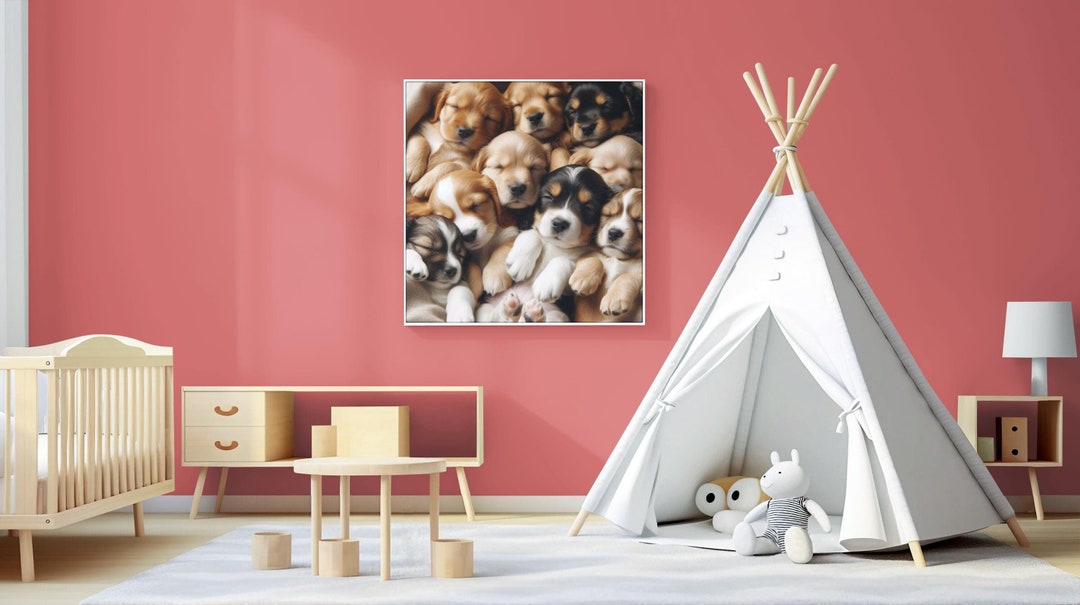 Adorable Puppy Pile Wall Art - Etsy