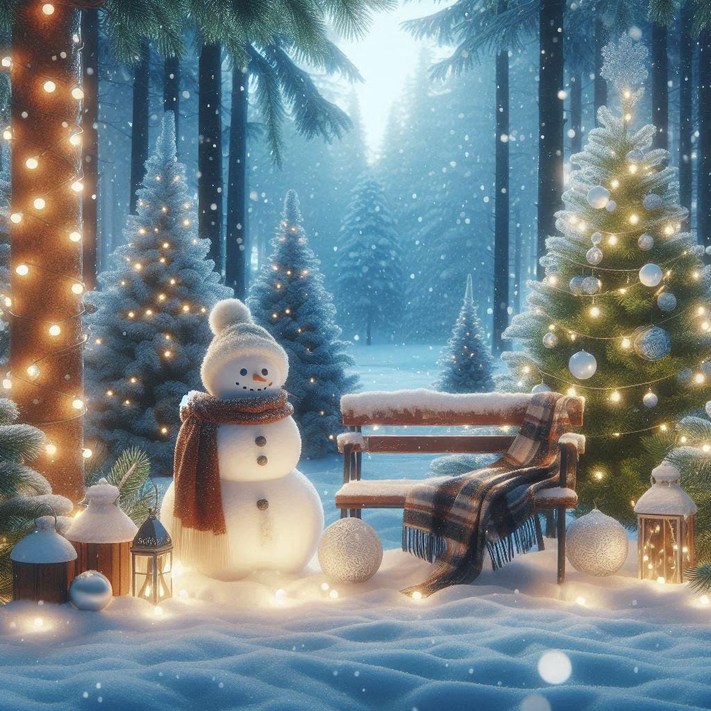 Winter Wonderland Snowman Scene Magical Christmas Decor Art Print - Etsy