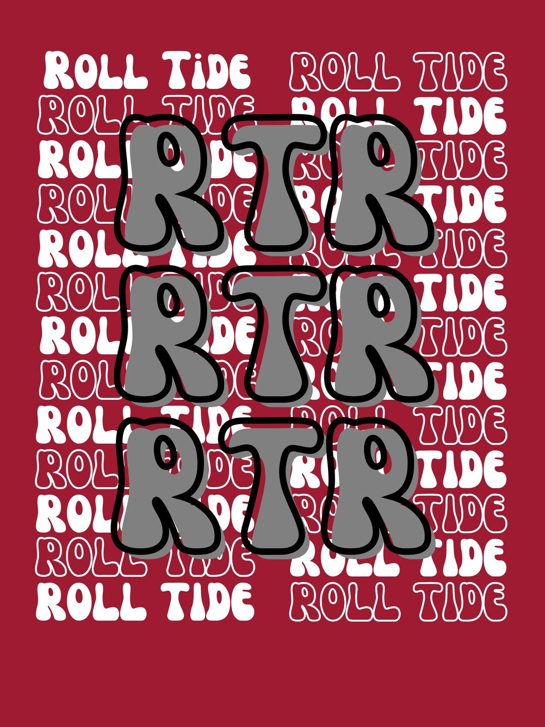 RTR Roll Tide Repeating Poster - Etsy