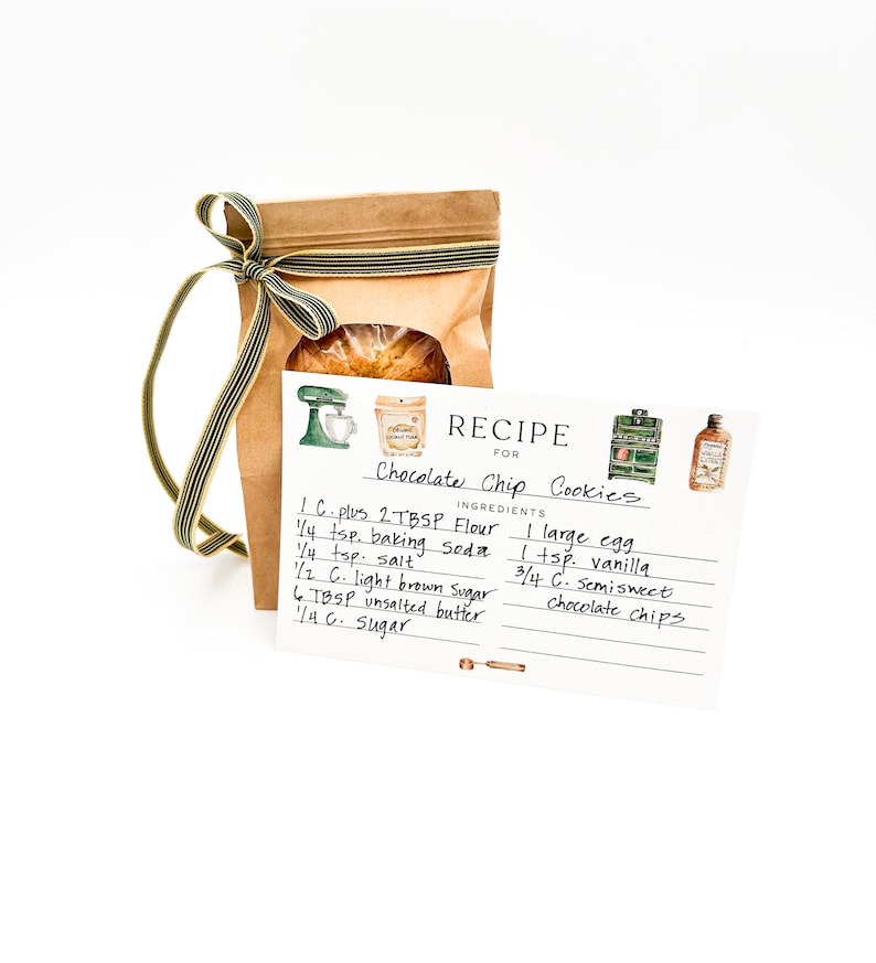 Set of 10 Baking Themed Recipe Cards - Etsy
