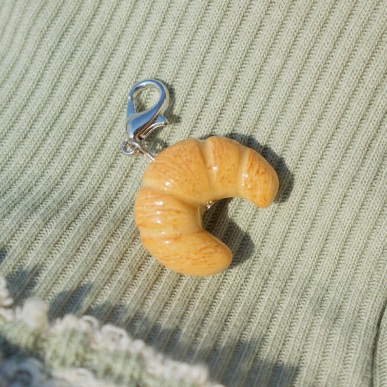Mini Bread & Dessert Charms || Polymer Clay Accessories, Croissant ...