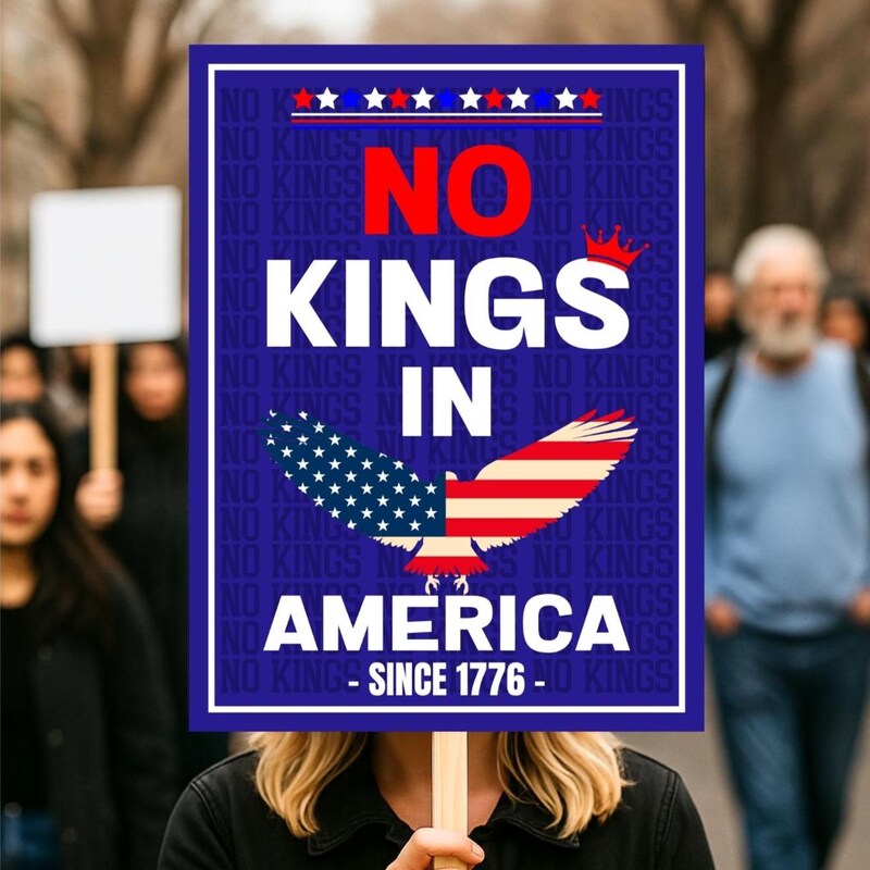 No Kings Protest Signs - Etsy