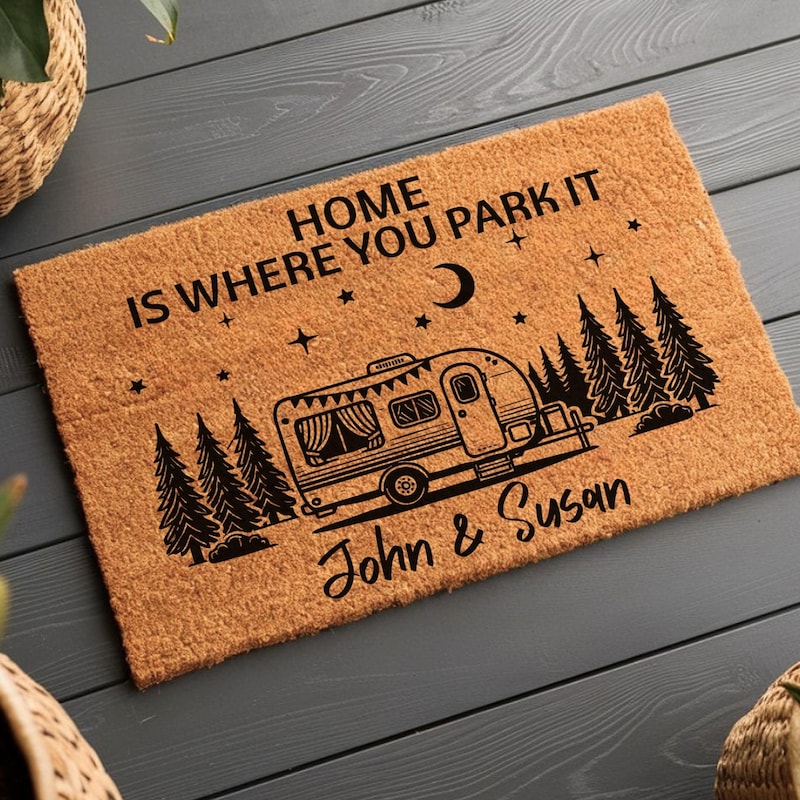 Custom Camping Door Rug - Etsy