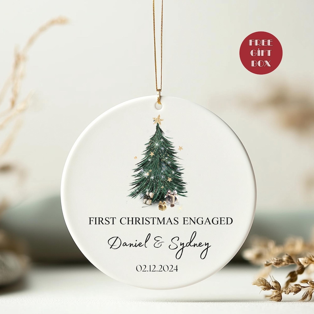 Our First Christmas Engaged Ornament,engaged Christmas Ornament,custom ...