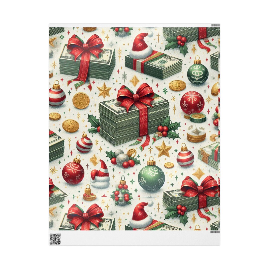 Money Wrapping Paper, Cash Gift Wrap, Currency Present Packaging ...