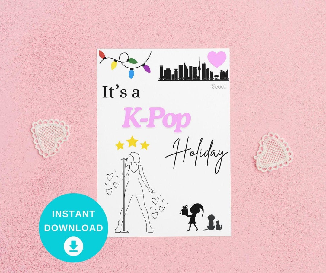 K-pop Holiday Card, K Pop Magnae Christmas Card, Korean Pop, Korean ...