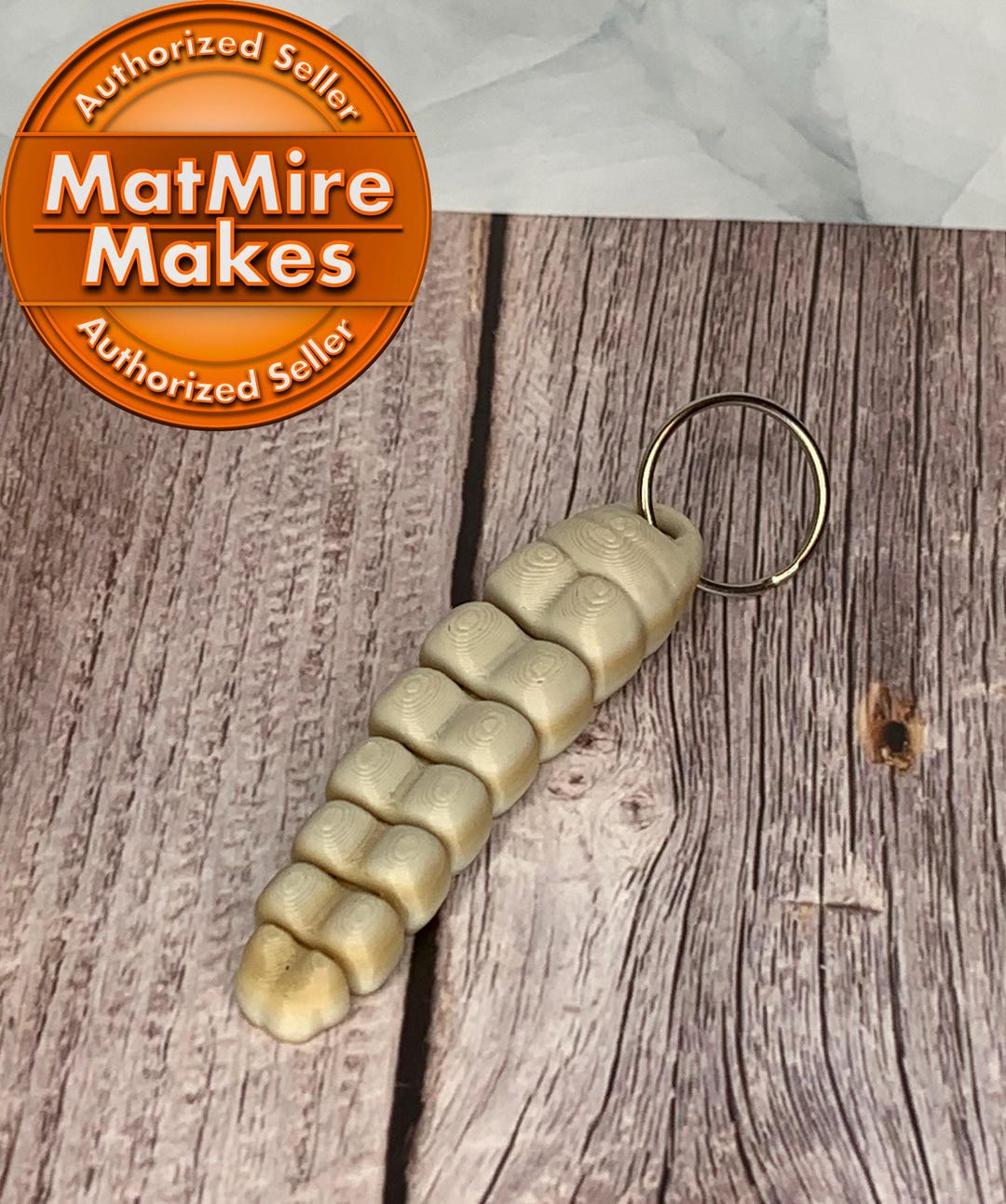 3D Printed Rattlesnake Rattle Keychain/fidget - Etsy