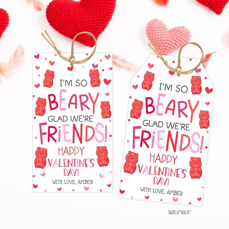 Bear Valentines Cards - Etsy