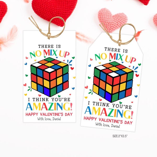 Rubiks Cube Valentine - Etsy