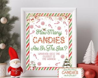 Christmas Candy Guessing Game Printable, How Many Candies Are in the ...