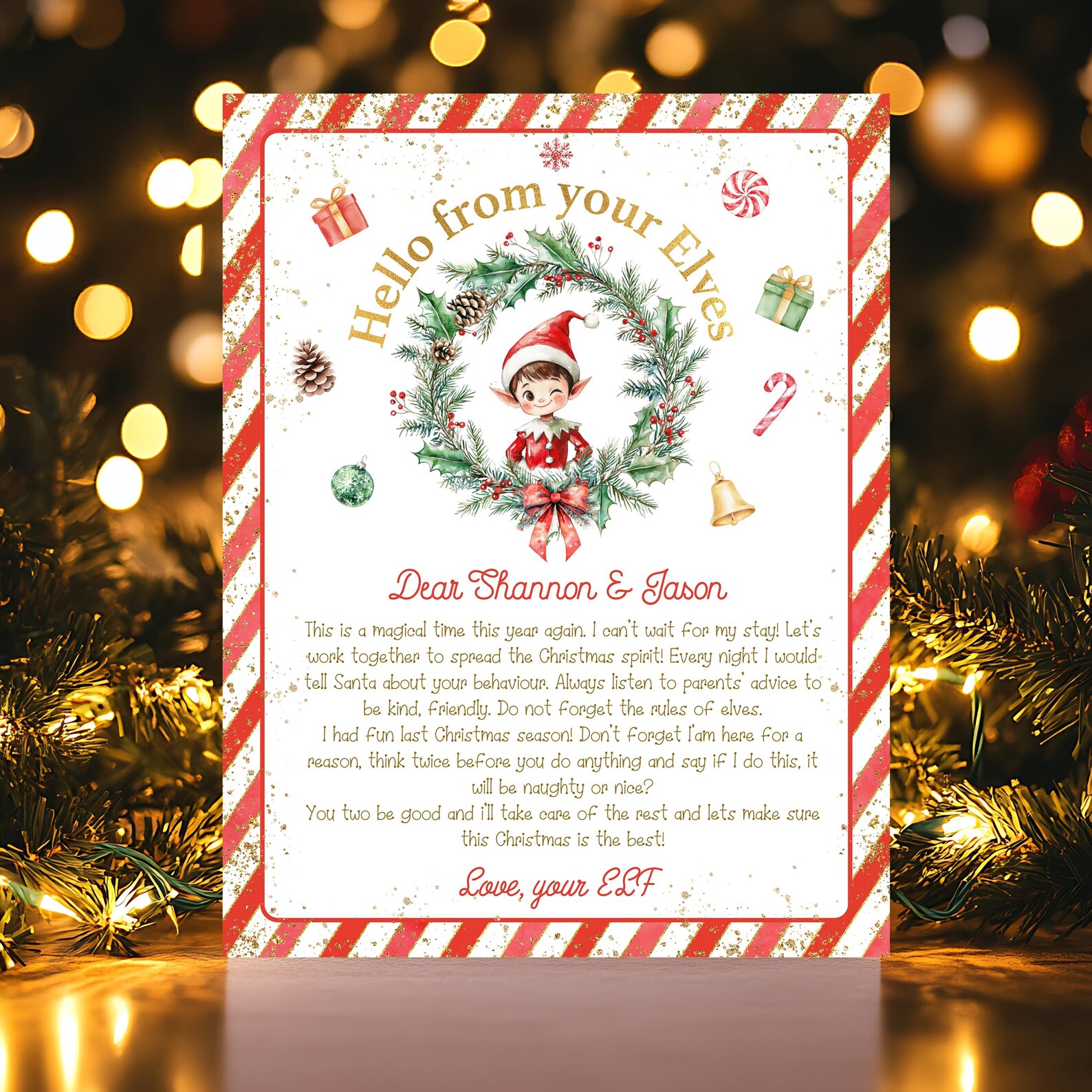 Elf Arrival Letter, Good Bye Letter Editable, Christmas Hello From Your ...