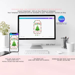 Christmas Playdough Tree Tag Tag, Make Your Own Favor Tag Editable ...