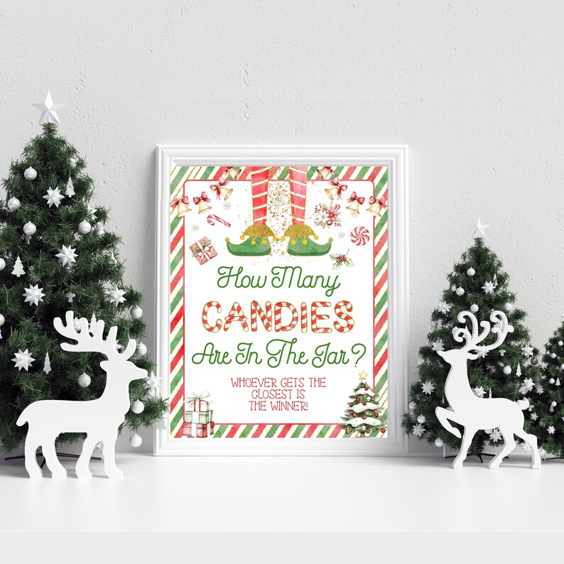Christmas Candy Guessing Game Printable, How Many Candies Are in the ...